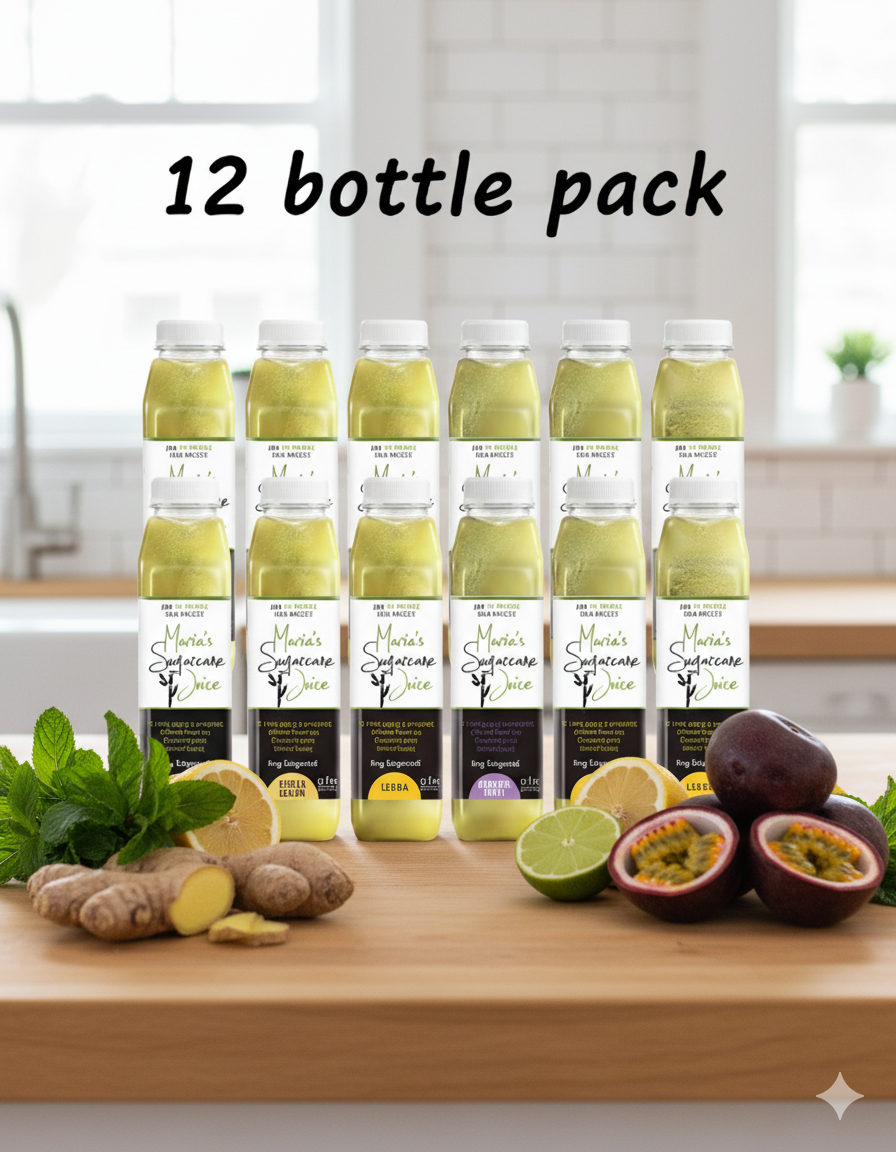 Shipping Juice 12 Bottle Pack – Maria's Sugarcane Juice